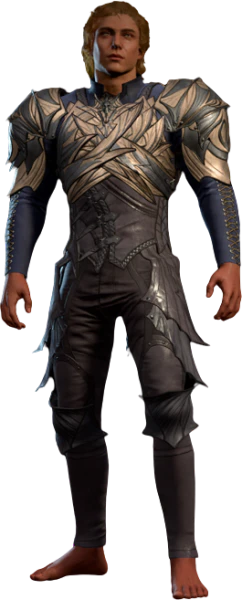 File:Drow Studded Leather Armour Commander High Elf Front Model.webp ...