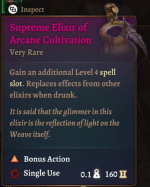 Supreme Elixir of Arcane Cultivation - bg3.wiki